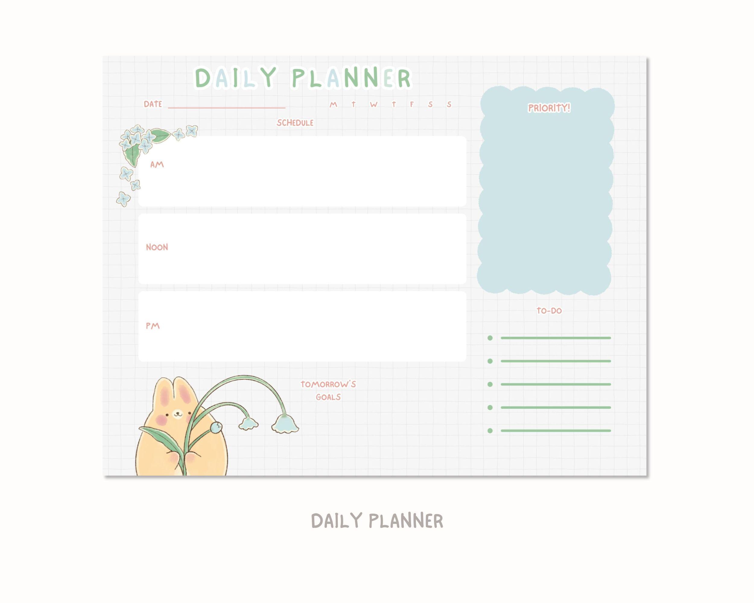 Cute Pastel Planner, Printable Daily Planner, Weekly Planner, Monthly ...