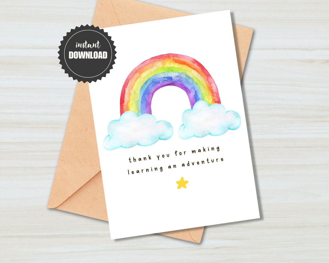 Teacher Appreciation Week Card, Thank You Teacher Gift, Best Teacher ...