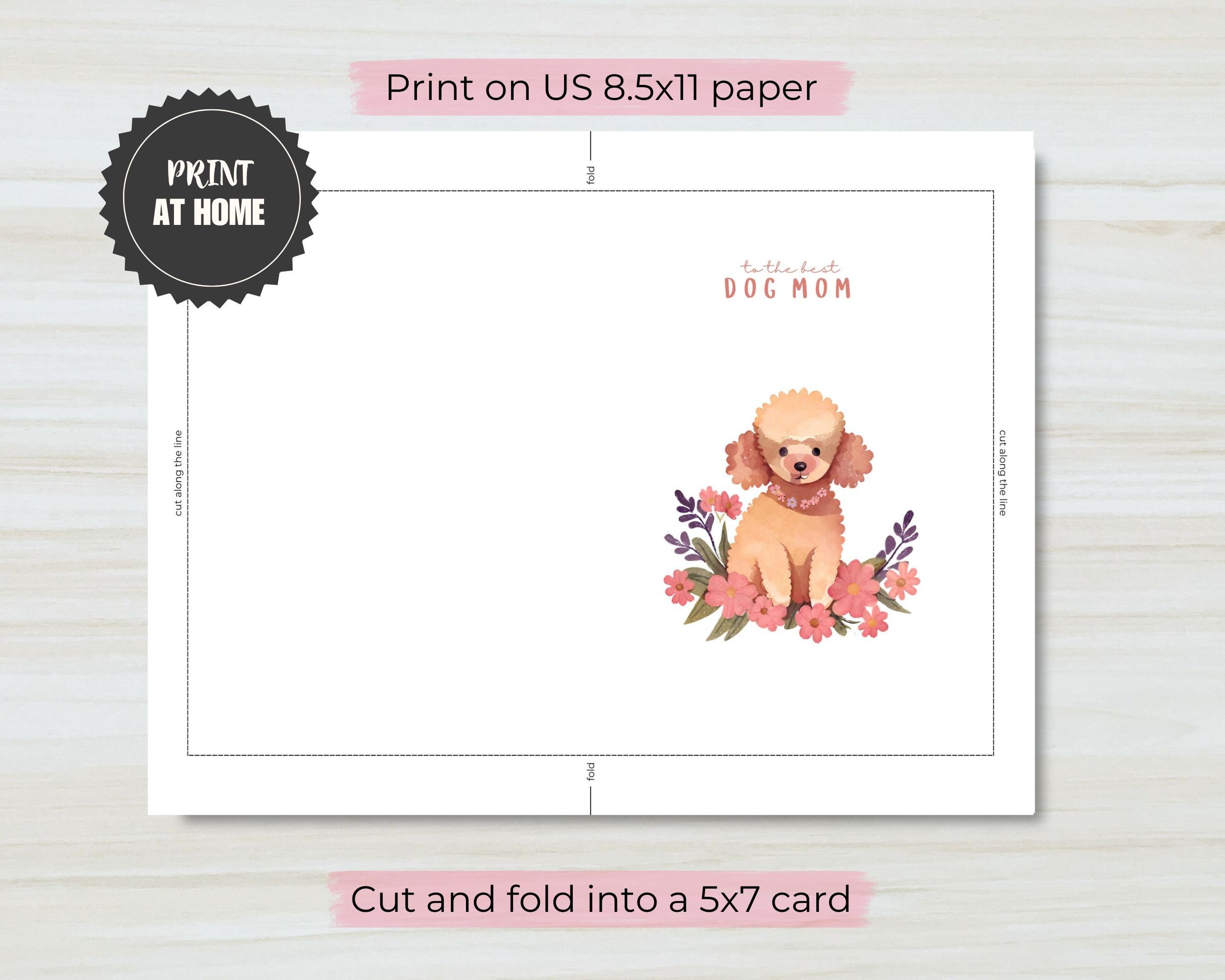 Best Dog Mom Printable PNG JPG PDF, Happy Mother's Day Card, Mother's ...