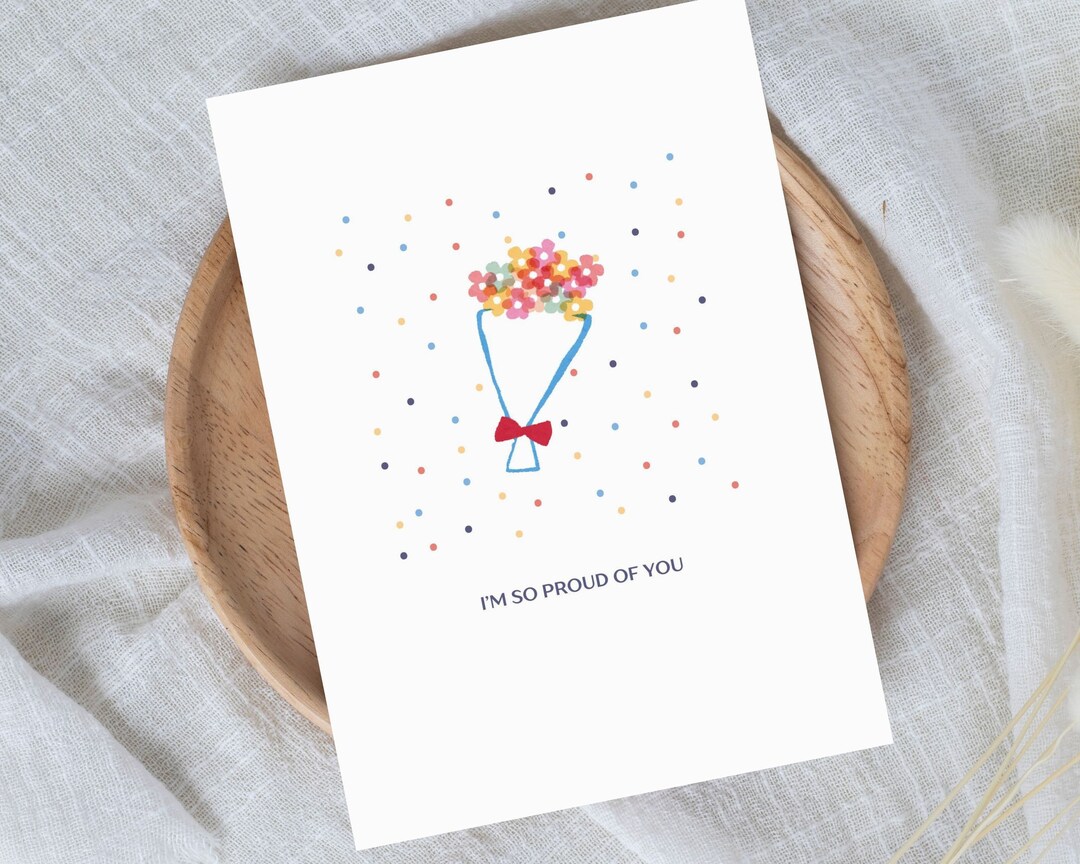 I'm so Proud of You Printable Downloadable Card, Printable Graduation ...