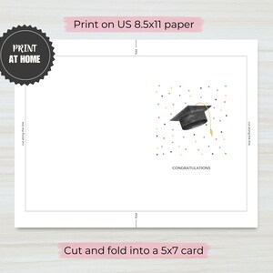 Congratulations Printable Downloadable Card, Printable Graduation Card ...