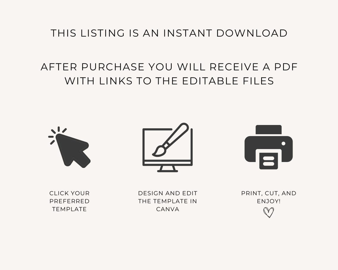 Printable Greeting Card Canva Template, Editable Card Template, Drag ...