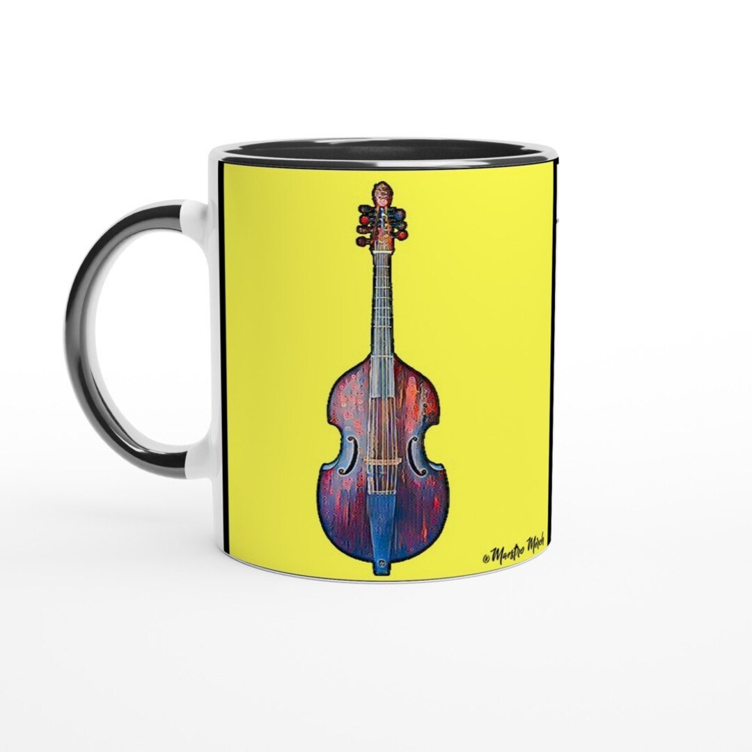 Viola Da Gamba Yellow and White 11oz Ceramic Mug - Etsy