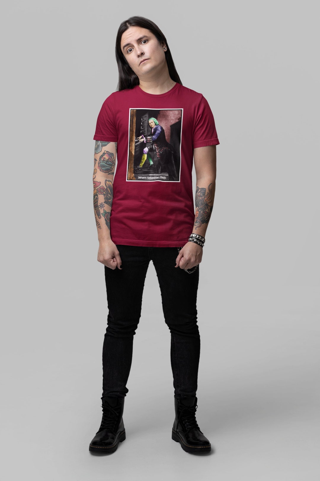 Johann Sebastian Bach Organ Unisex Crewneck T-shirt, Bach Tee Shirt, Js ...
