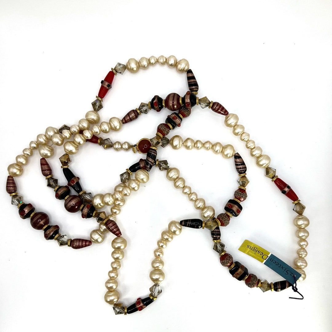 Opera Length Strand of Vintage Glass Beads - Etsy