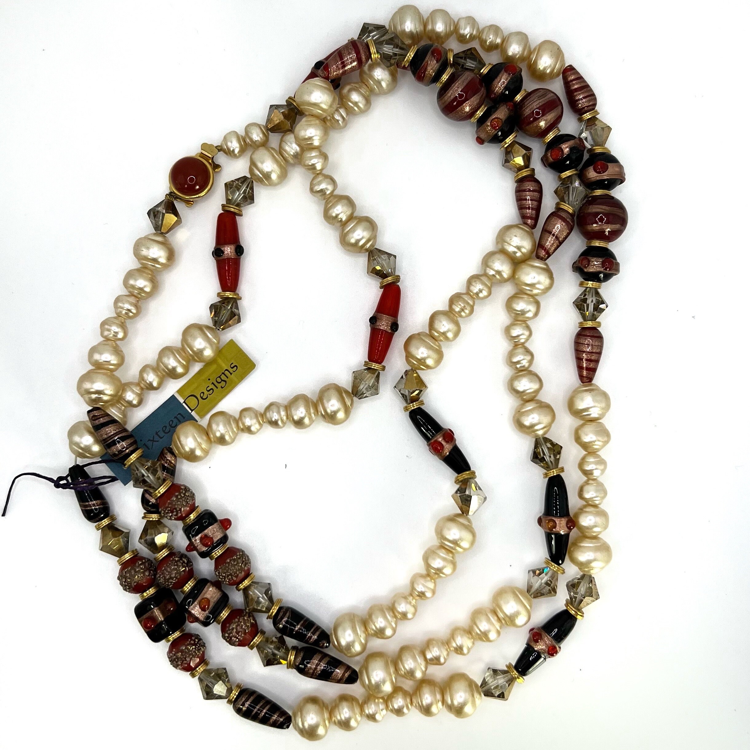Opera Length Strand of Vintage Glass Beads - Etsy