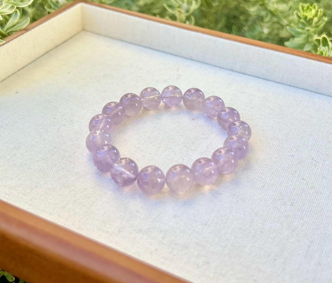 Lavender Color Amethyst Beads Bracelet, Amethyst Bracelet, Genuine ...
