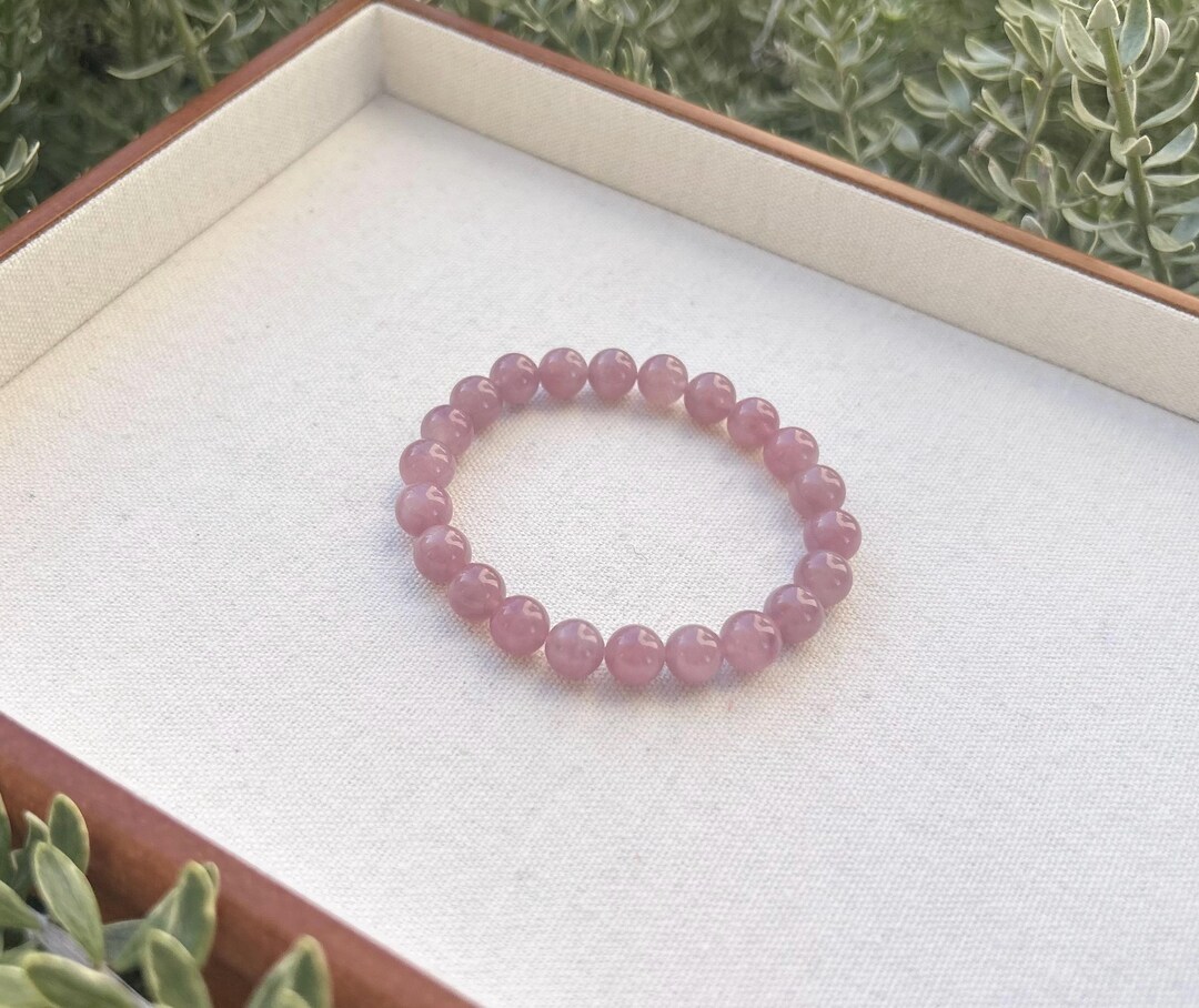 High Quality Purple Rose Quartz Beads Bracelet, Love Stone Rose Quartz ...