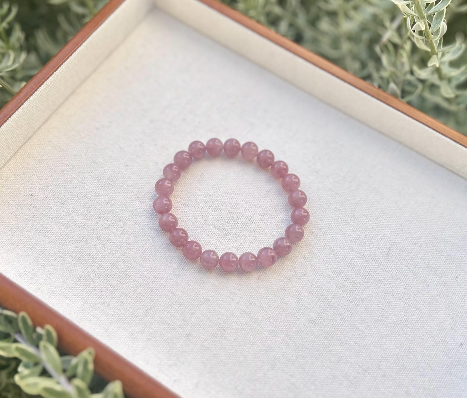 High Quality Purple Rose Quartz Beads Bracelet, Love Stone Rose Quartz ...