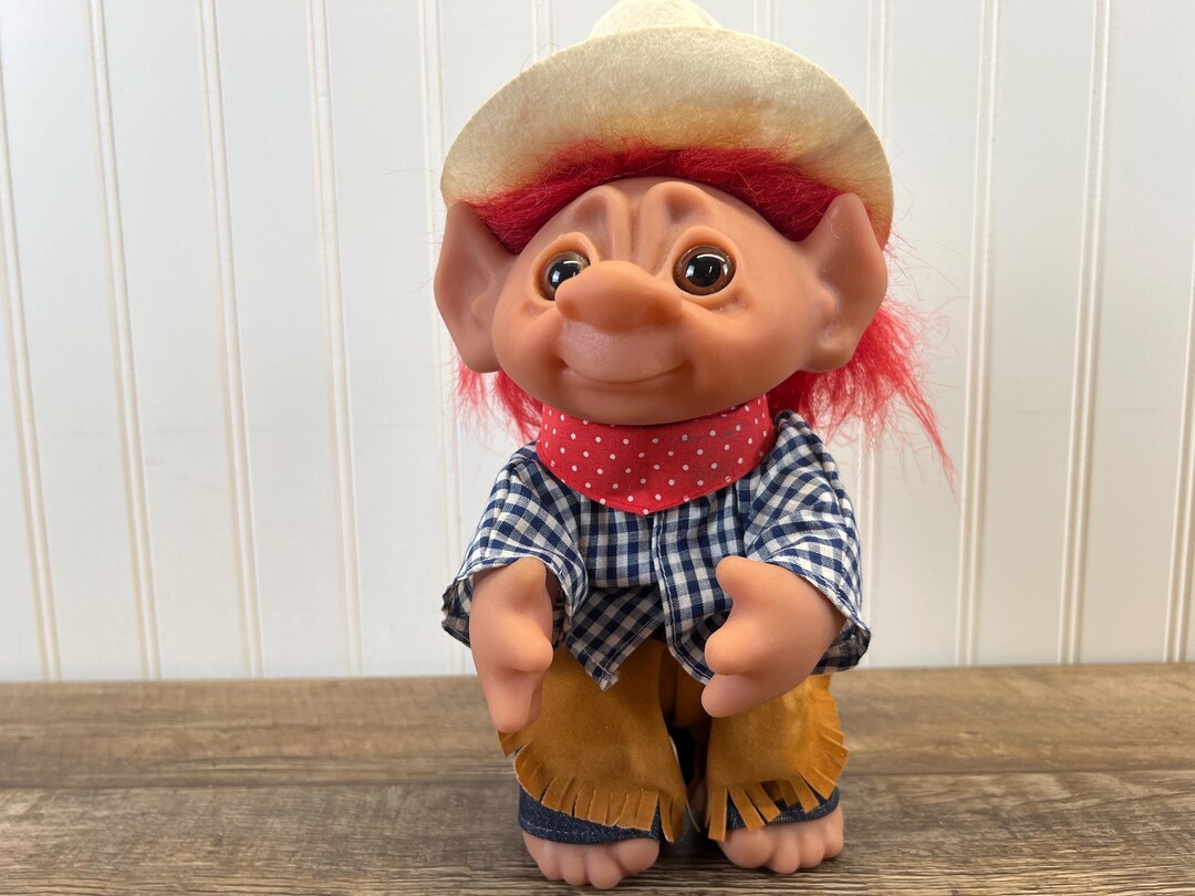 Troll Doll Cowboy Thomas Dam 1977 Made in Demark Rare Figure in Great ...