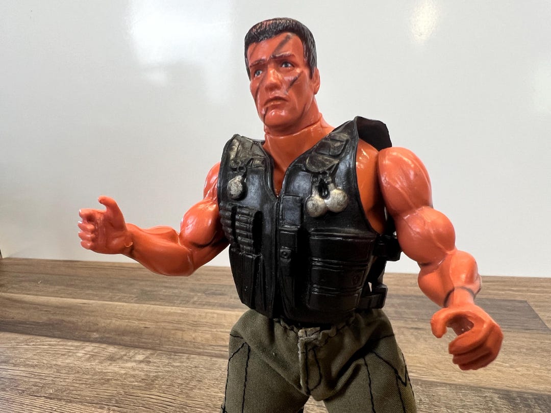 Vintage 1985 Commando Arnold Schwarzenegger Action Figure With Pants ...