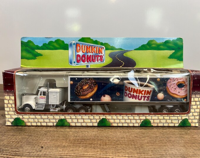 Dunkin Donuts Die-cast Semi Tractor Trailer Truck O-027 Gauge Train 13R ...