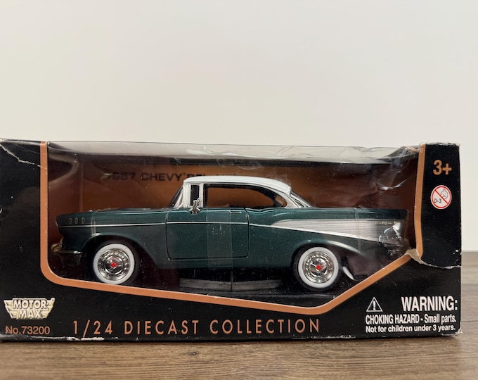 1957 Chevy Bel Air Diecast Car: 1/24 Scale Classic Chevrolet Model - Etsy