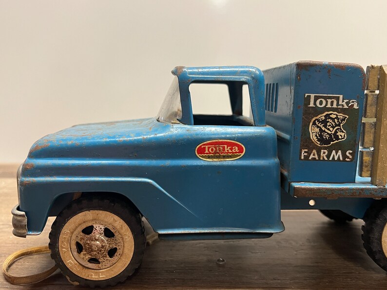 Tonka Farms Stake Delivery Truck Vintage Pressed Steel USA Custom Stake ...
