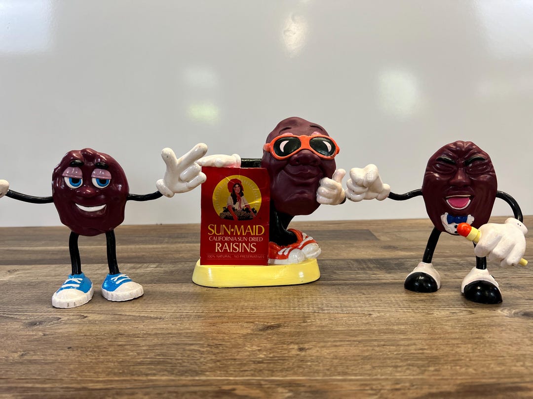 Vintage California Raisins PVC Figure & Sun Maid Bank (1987) - Etsy