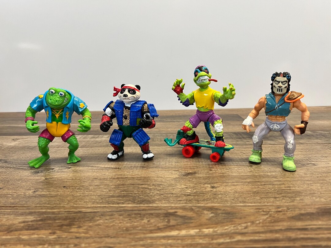TMNT Vintage Teenage Mutant Ninja Turtles Villains Genghis Frog Casey ...