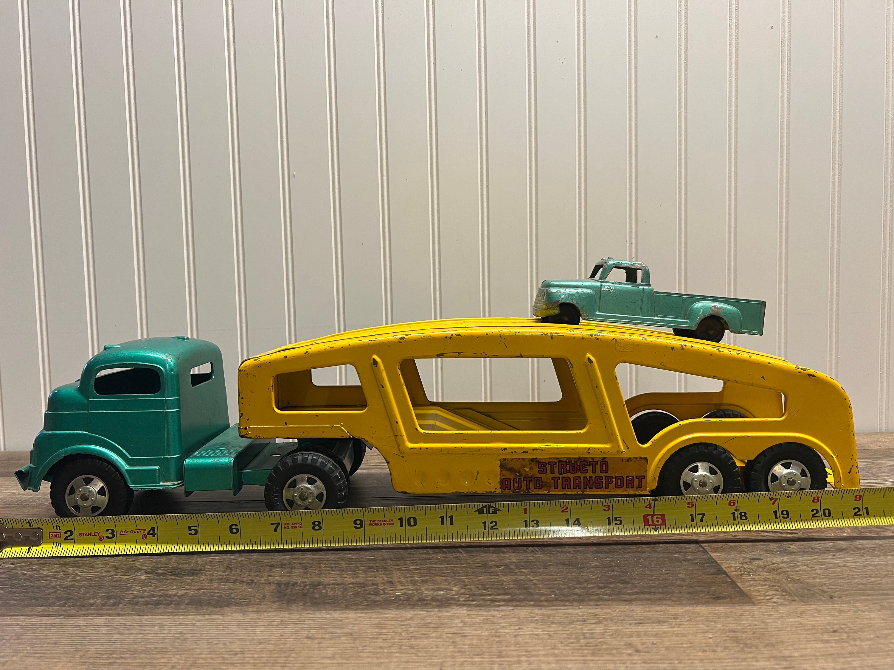 Structo Vintage Truck Auto Transport Car Hauler Truck Car Carrier ...