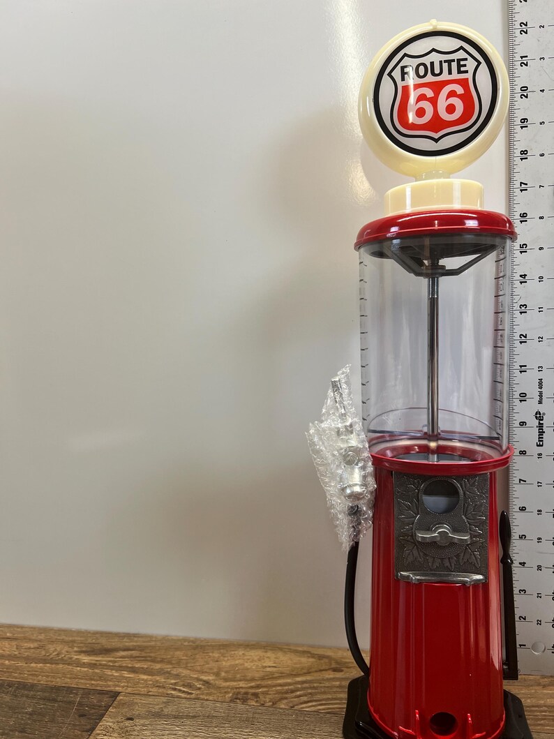 Vintage Route 66 Gas Pump Gumball Machine Candy Dispenser 21.5 New in ...