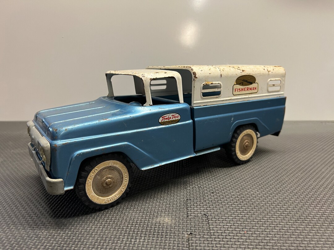 Tonka Fisherman Pickup With Top 1960s Vintage Pressed Steel Collectible ...