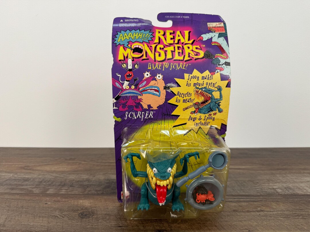 Vintage 90s Real Monsters Scarfer Figure: MOC Nickelodeon Collectible ...