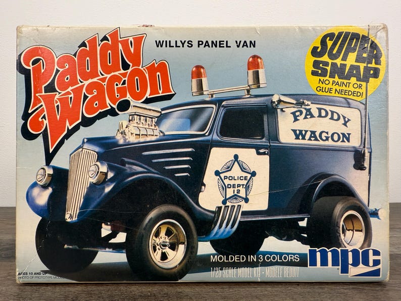 MPC Paddy Wagon Police Willys Panel Van 1/25 Open Box Sealed Parts - Etsy