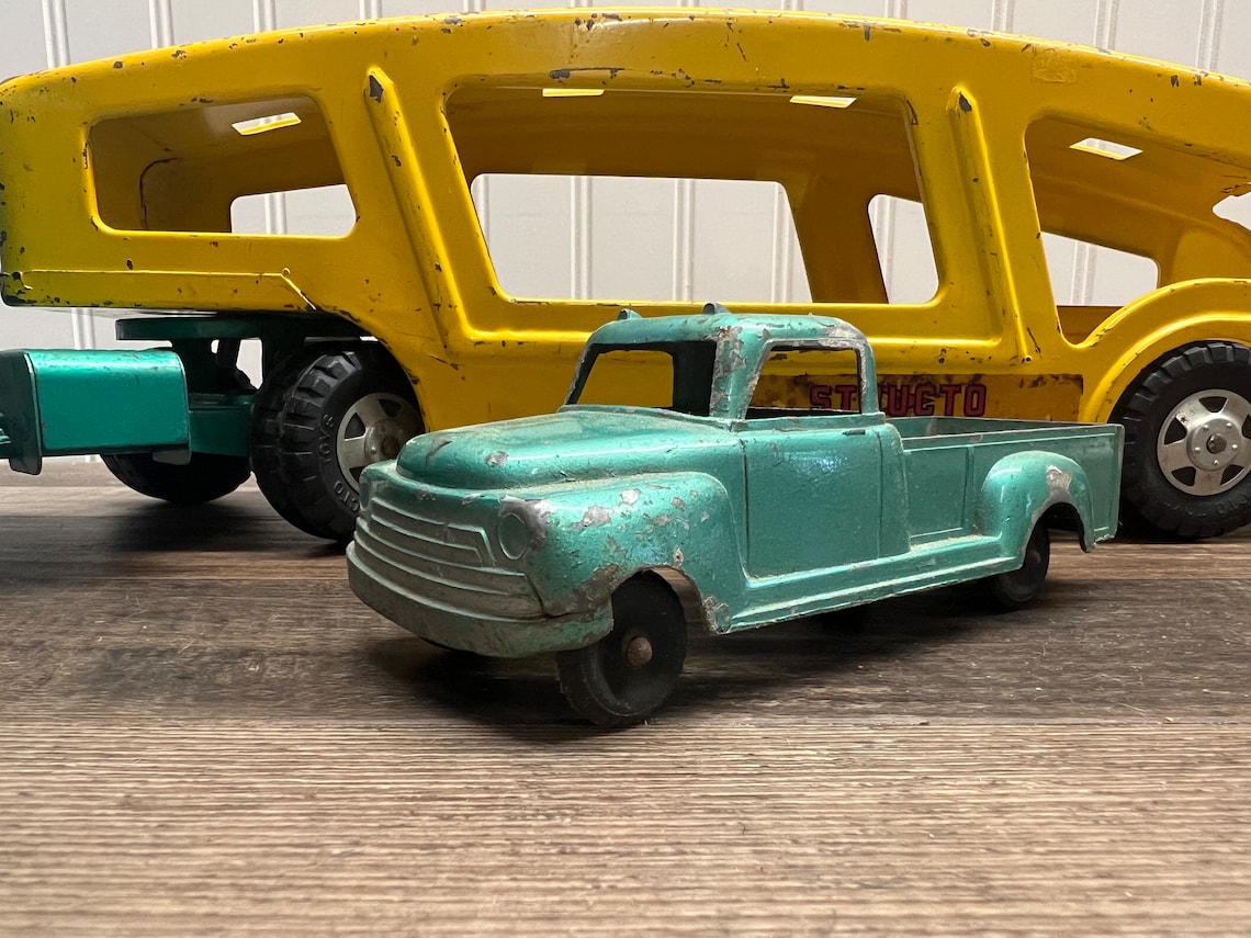 Structo Vintage Truck Auto Transport Car Hauler Truck Car Carrier ...