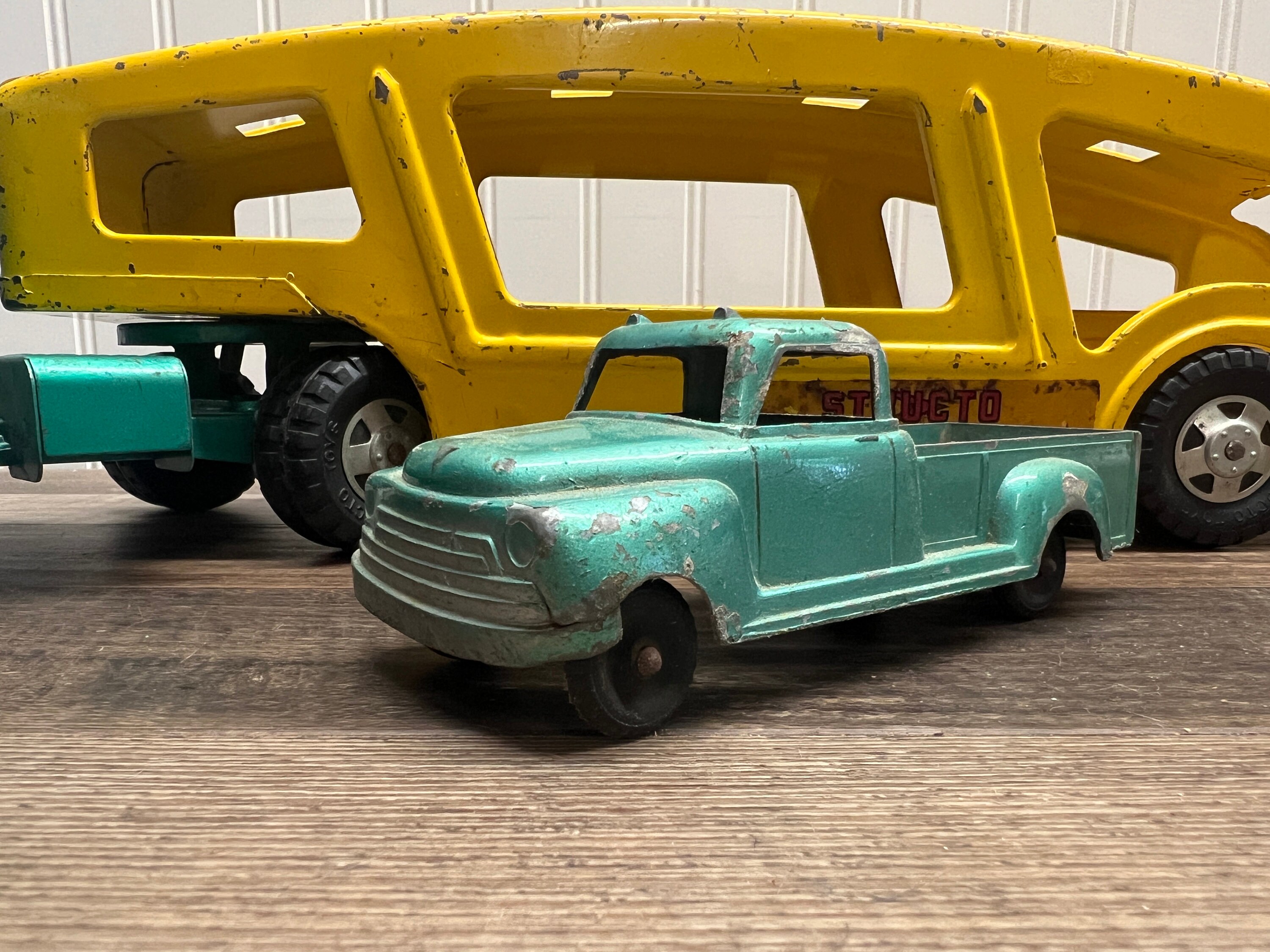 Structo Vintage Truck Auto Transport Car Hauler Truck Car Carrier ...