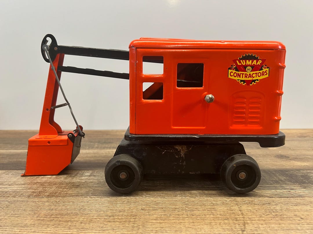 Vintage 1950s Marx Lumar Contractors Pressed Steel Steam Shovel Toy - Etsy