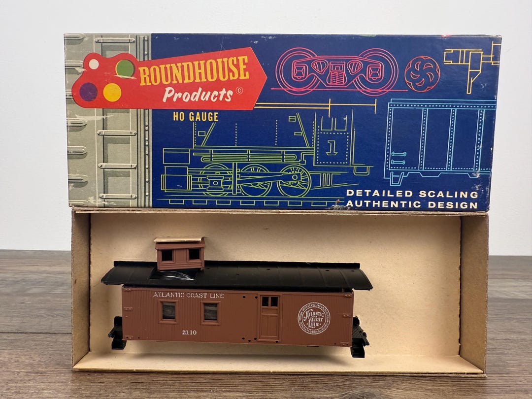 HO Roundhouse Atlantic Coast Line Small Side-door "old Timer" Caboose ...