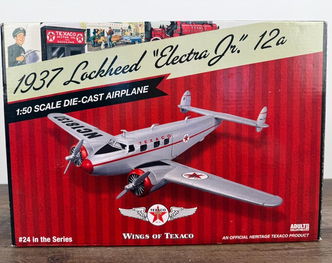 Wings of Texaco 1937 Lockheed “electra Jr” 12a 1:50 Scale Die-cast ...