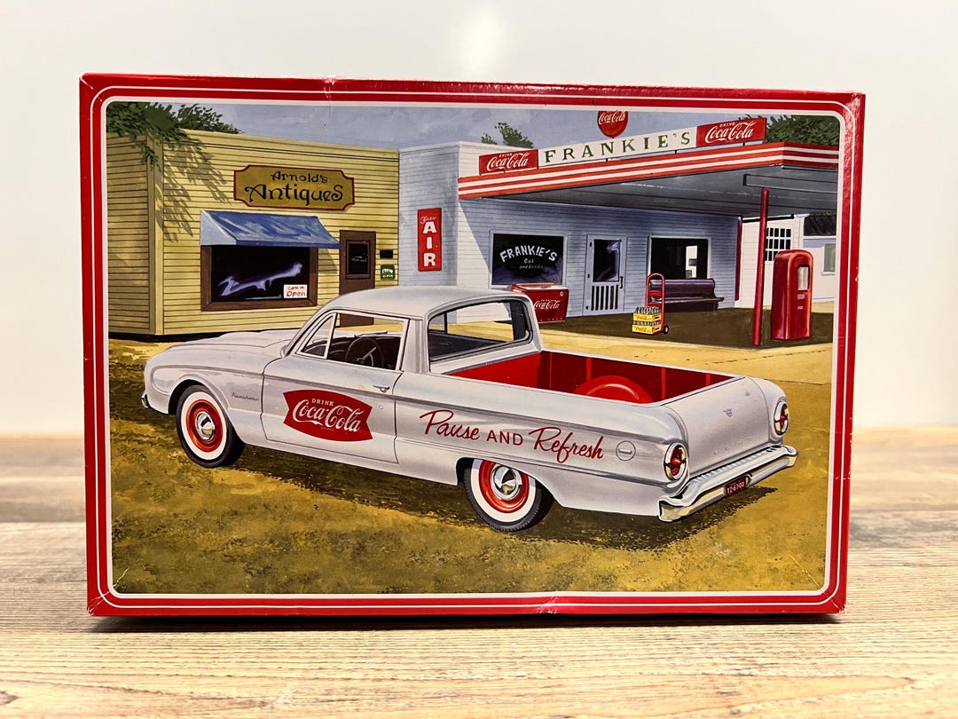 1960 Ford Ranchero 1/25 Scale AMT Model Kit With Coca Cola Cooler and ...