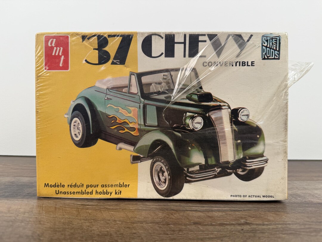 AMT 1937 Chevy Convertible Street Rod Vintage Sealed Model Kit - Etsy