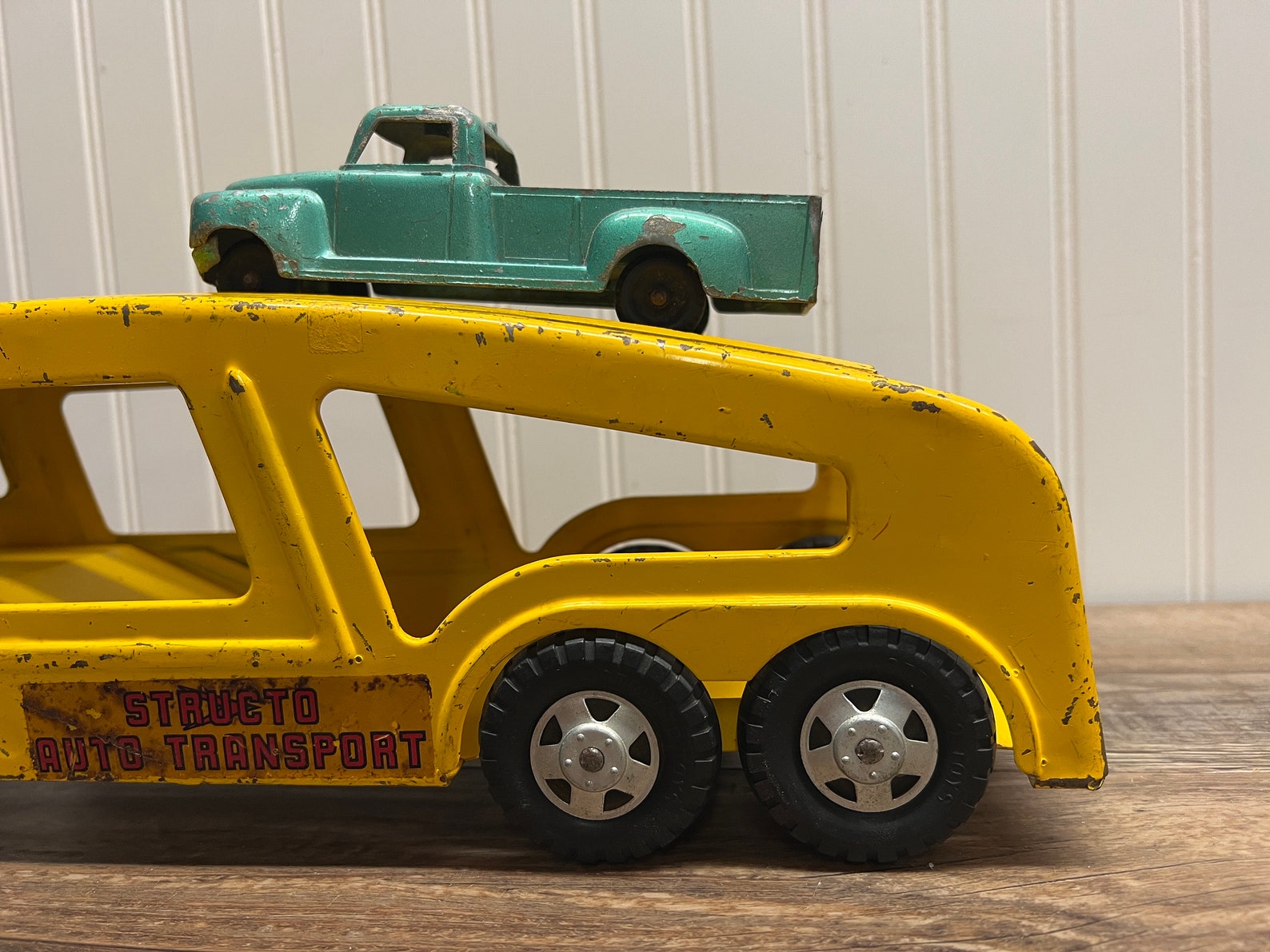 Structo Vintage Truck Auto Transport Car Hauler Truck Car Carrier ...