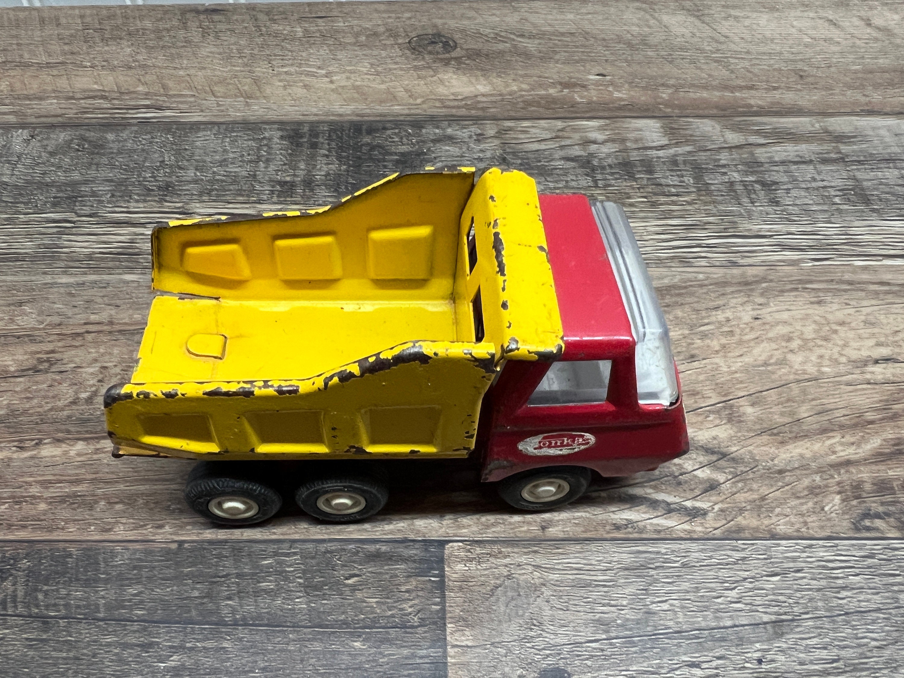 Tonka Mini Dump Truck Red and Yellow Pressed Steel 1970's 5 Inch ...