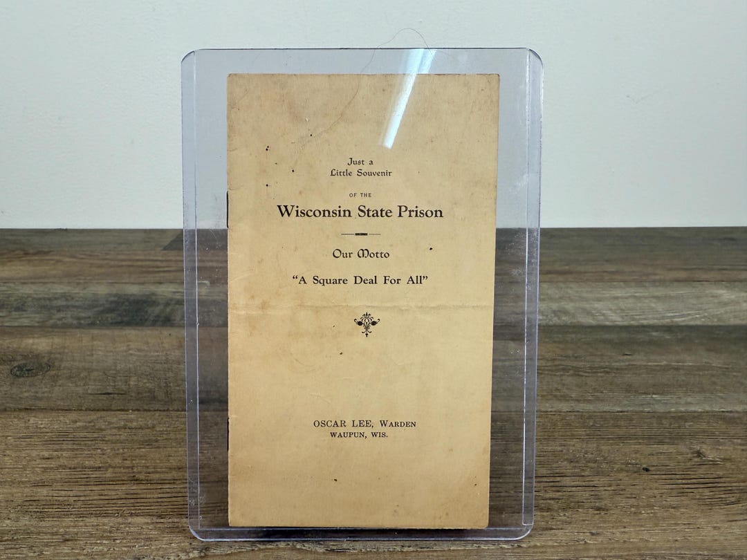 Vintage Wisconsin State Prison Pamphlet 1920s–1930s Historical Ephemera ...