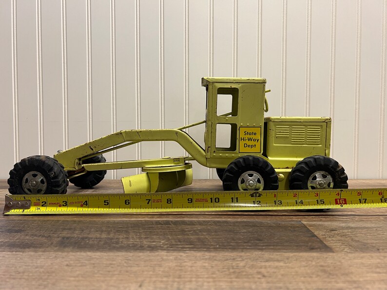 Tonka Road Grader Rare Green Color Hi-way Series Pressed Steel Vintage ...