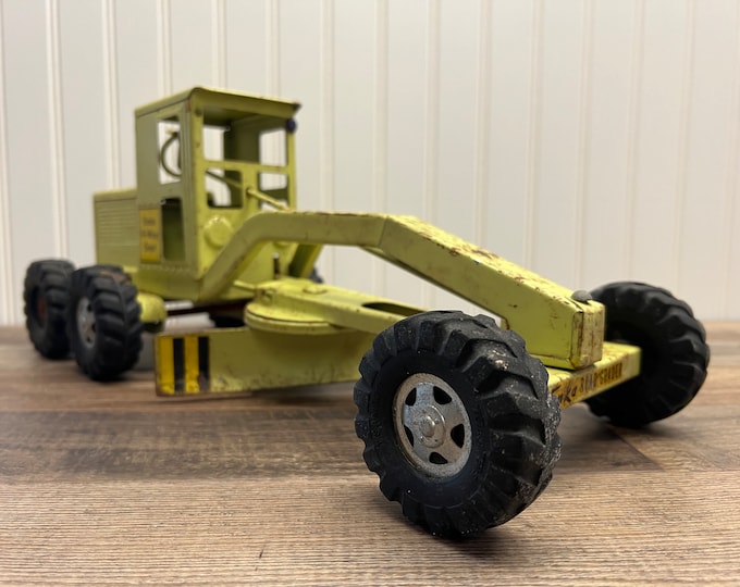 Tonka Road Grader Rare Green Color Hi-way Series Pressed Steel Vintage ...