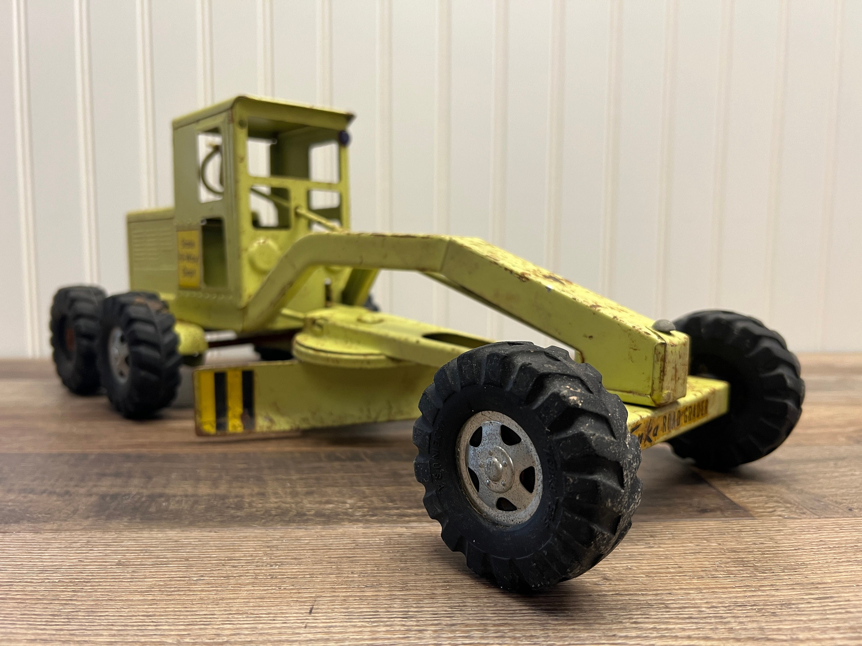 Tonka Road Grader Rare Green Color Hi-way Series Pressed Steel Vintage ...