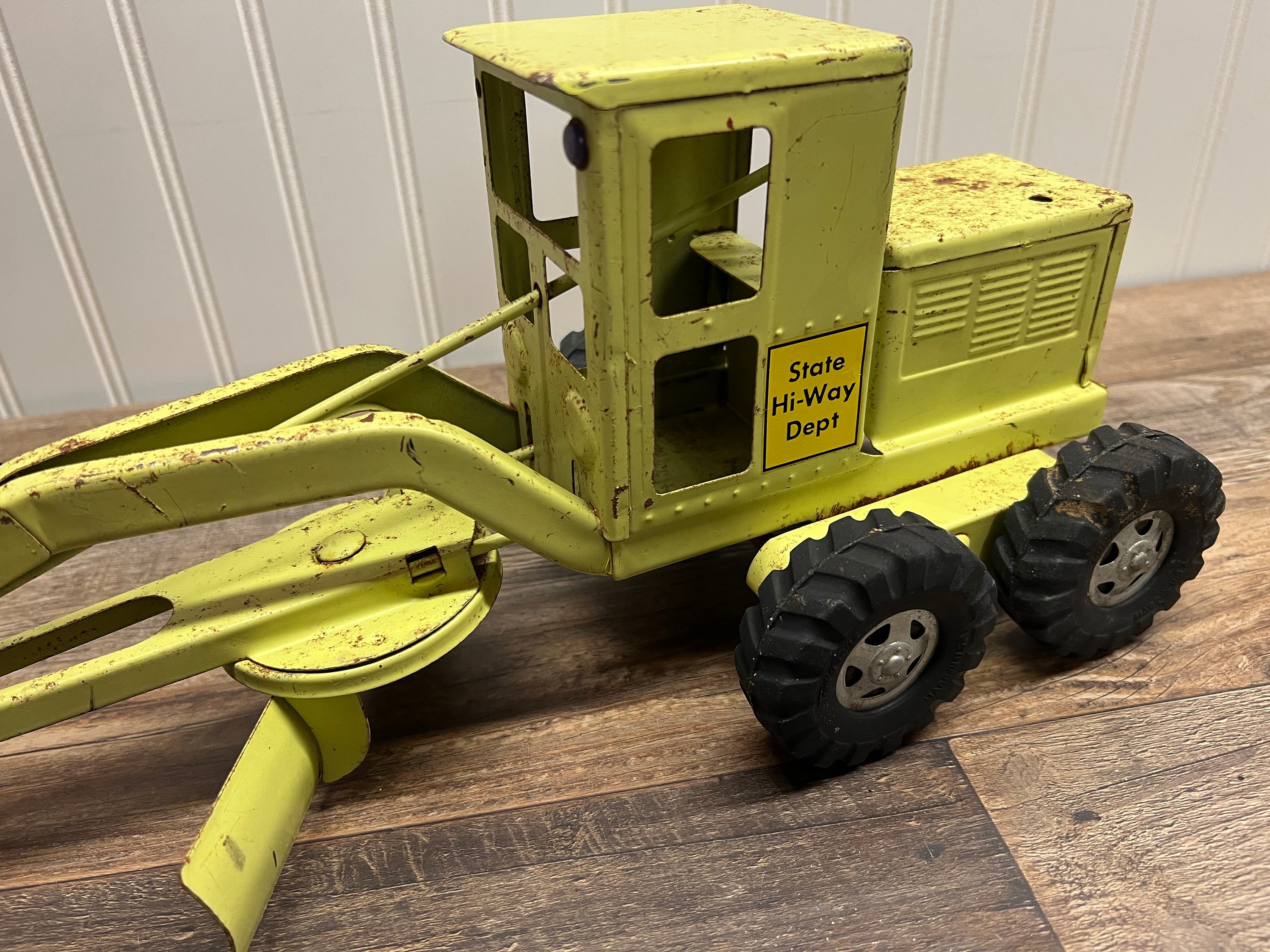 Tonka Road Grader Rare Green Color Hi-way Series Pressed Steel Vintage ...