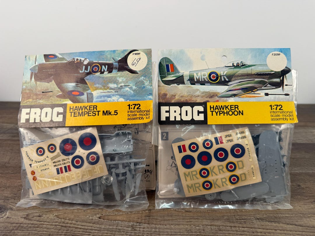FROG Model Kit 1/72 Set of 2 – 1970s Hawker Typhoon & Hawker Tempest ...