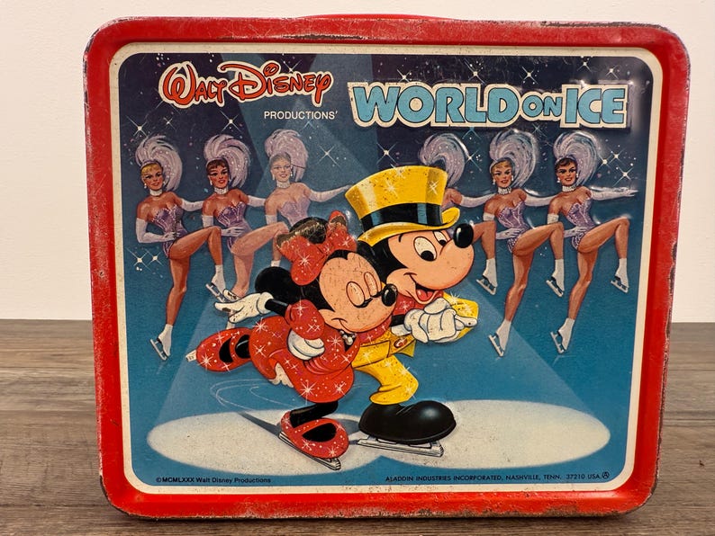 Vintage 1980 Walt Disney's World Aladdin Metal Lunchbox - Mickey Mouse ...