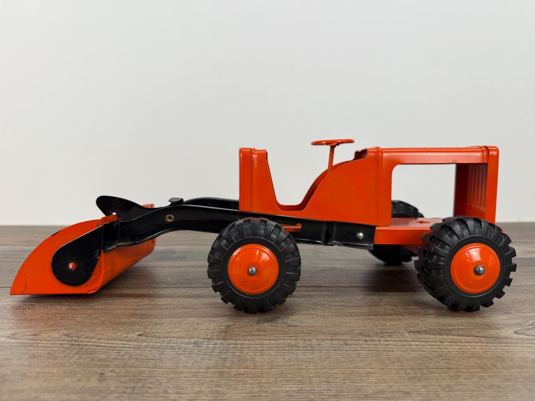 Vintage 1950s Lumar Orange Hi-lift Loader – Pressed Steel Construction ...