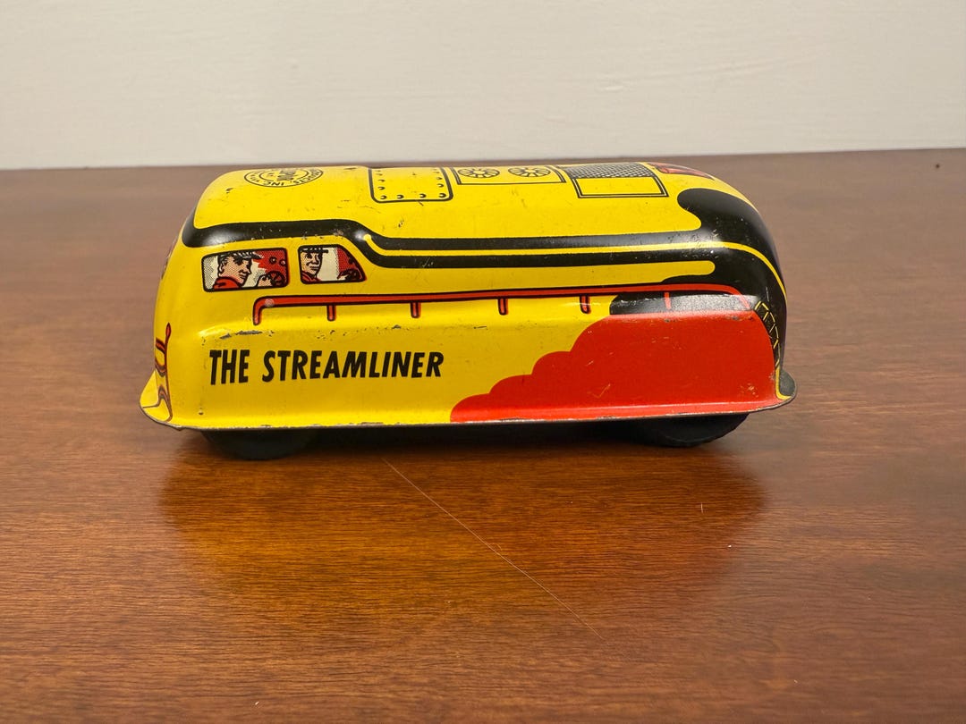 Vintage 1950s Tin Friction Toy – the Streamliner by Lupor USA – Retro ...