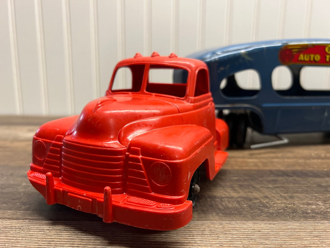Vintage 1950s Marx Car Carrier Truck: Plastic Cab, Steel Carrier - Etsy