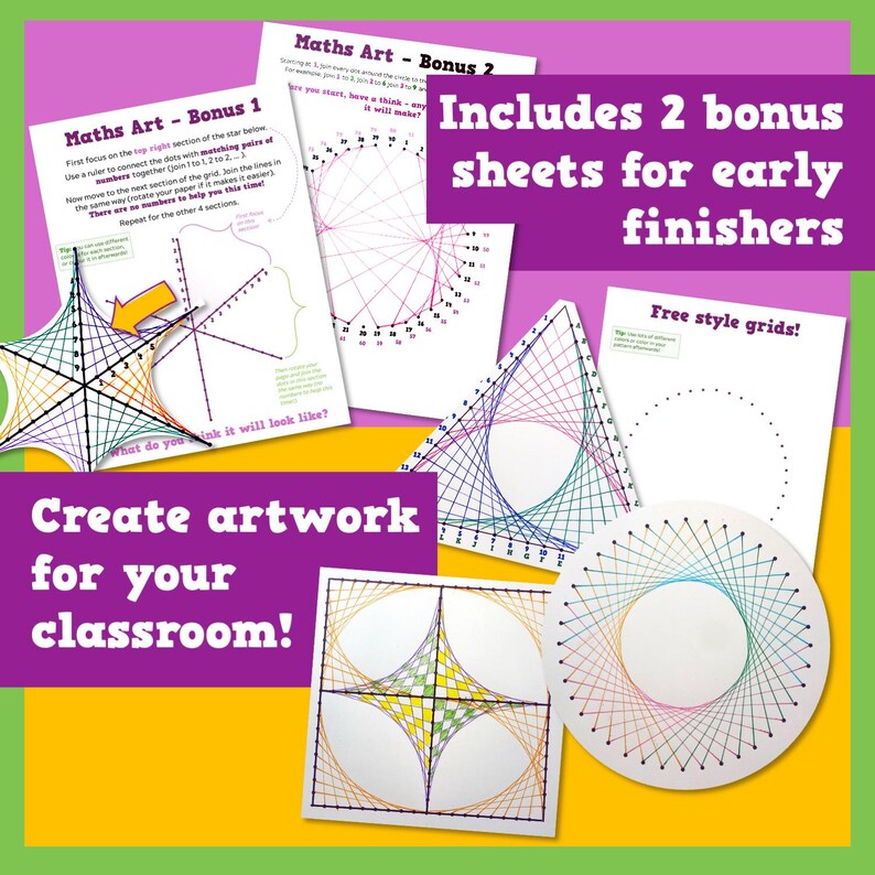 Maths Art Worksheets - Fun Teaching Activity, for Students of All Ages ...