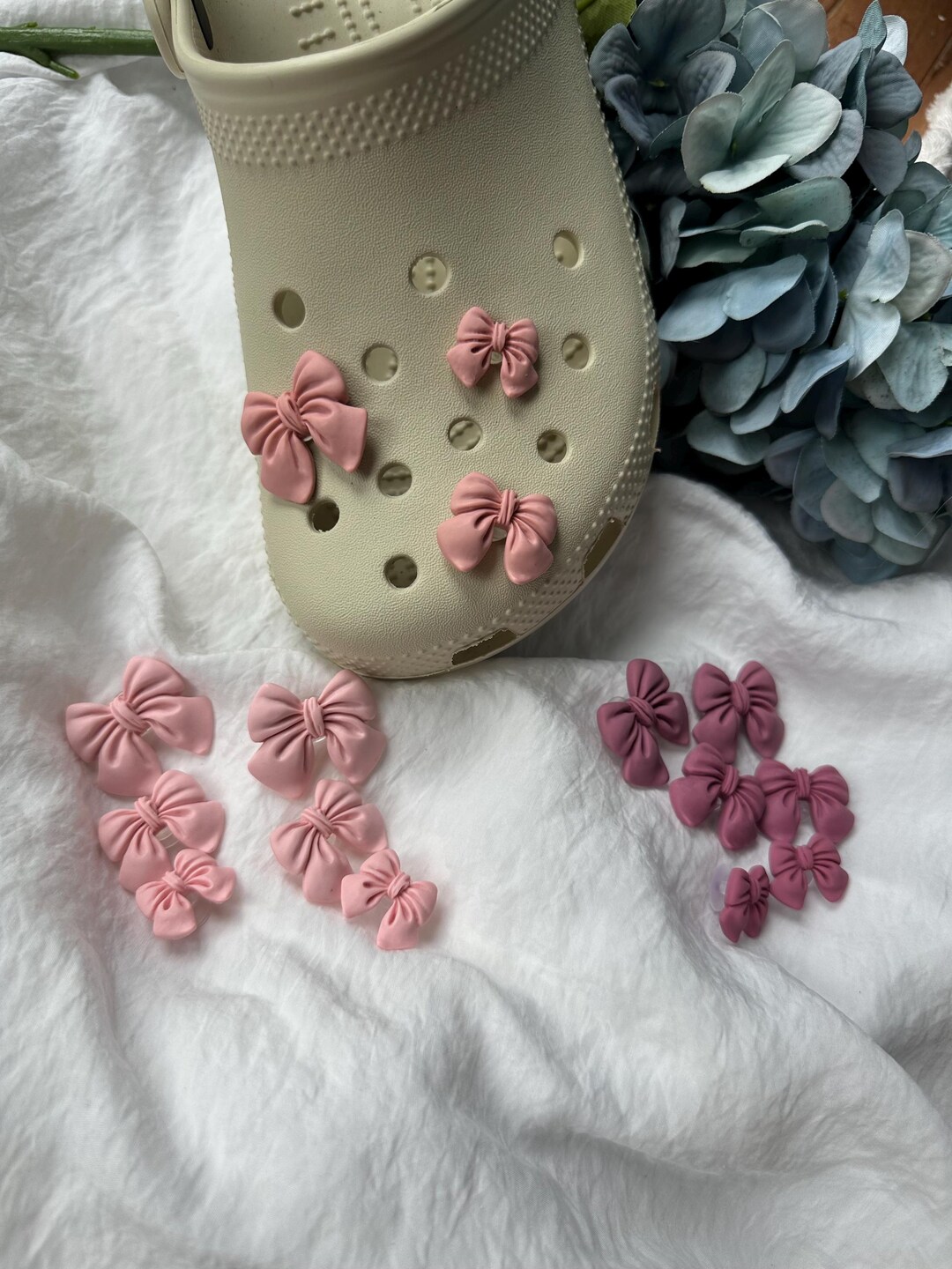 6 Pack Cute Bow Croc Charms- Pink Bow- Fun for Little Girl- Fun Gift - Etsy