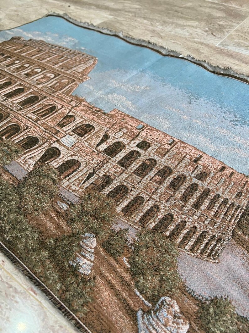 Vintage Roman Colosseum Marble Mosaic Itly Wall Art ,wall Hanging ,wall ...