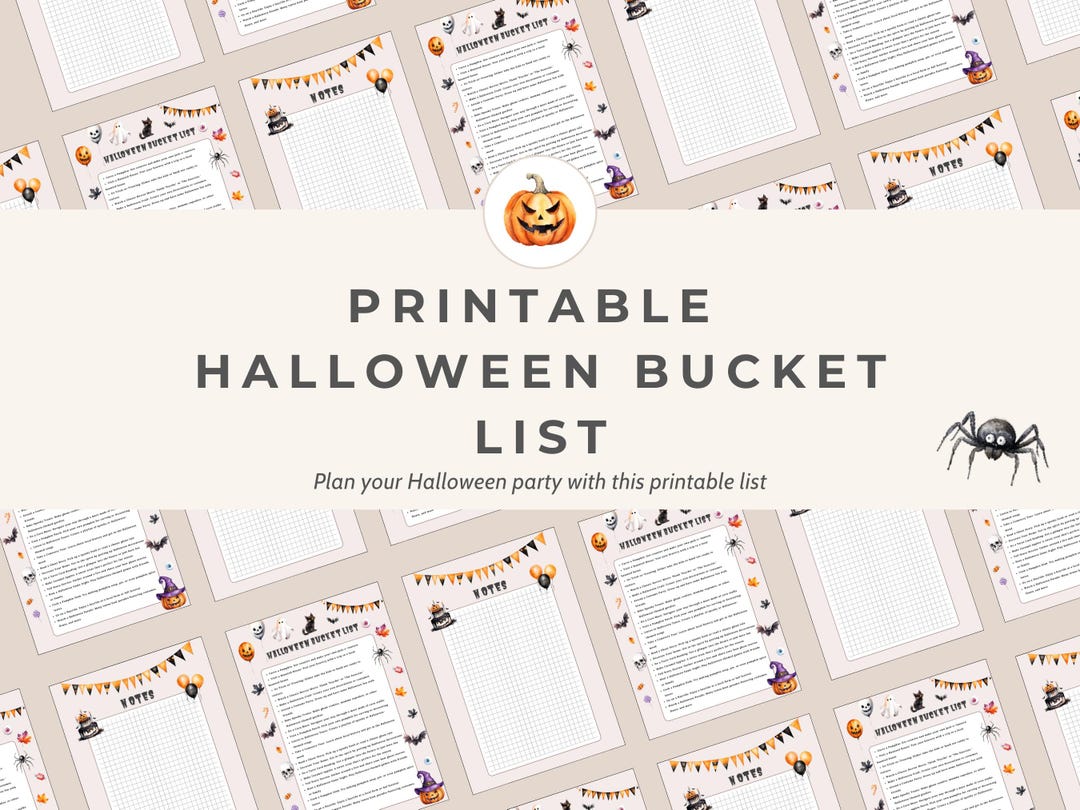 Ultimate Halloween Bucket List Printable Fall Activities Perfect for ...