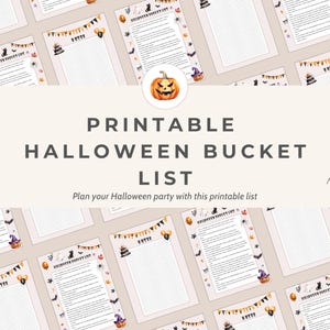 Ultimate Halloween Bucket List Printable Fall Activities Perfect for ...