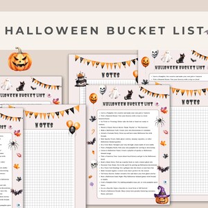 Ultimate Halloween Bucket List Printable Fall Activities Perfect for ...